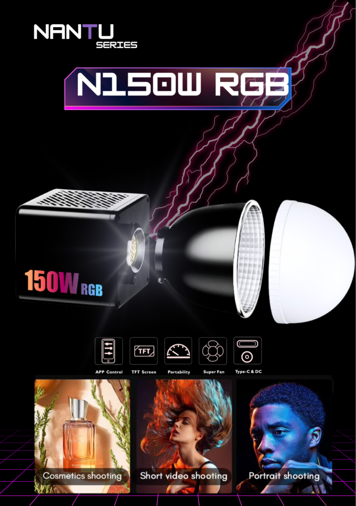 NANTU-150W RGB POWERFUL POCKET COB LIGHT FOR for Content Creators ...